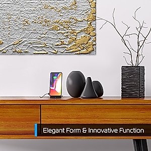 tzumi Multi-Angle Folding Desktop Wireless Charging Pad– Qi Fast Wireless Charger for iPhone X, iPhone 8 and 8+ and Android Qi Devices with Dual Coils. Charges w/USB Cable, AC Adapter Not Included.