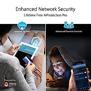 ASUS RT-AX5400 VPN WiFi 6 (802.11ax) Extendable Router, Dual Band, Included Built-in VPN, AiProtection Pro Network Security, Parental Control, Instant Guard, AiMesh-Compatible