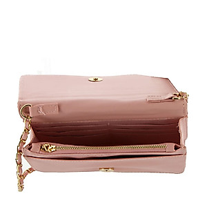 bebe Cassia Flap Crossbody Bag Rose-Tan