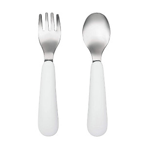 OXO Tot Training Fork and Spoon Set, Teal, 2-Pack