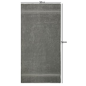 SIMPLY LOFTY Luxury Bath Sheet Towels 35x70 Inch (2 Pack) Premium Extra Large Thick Bath Sheets Oversized Bath Towels Highly Absorbent Quick Dry Jumbo Bath Sheet Towel Hotel Quality (Grey)