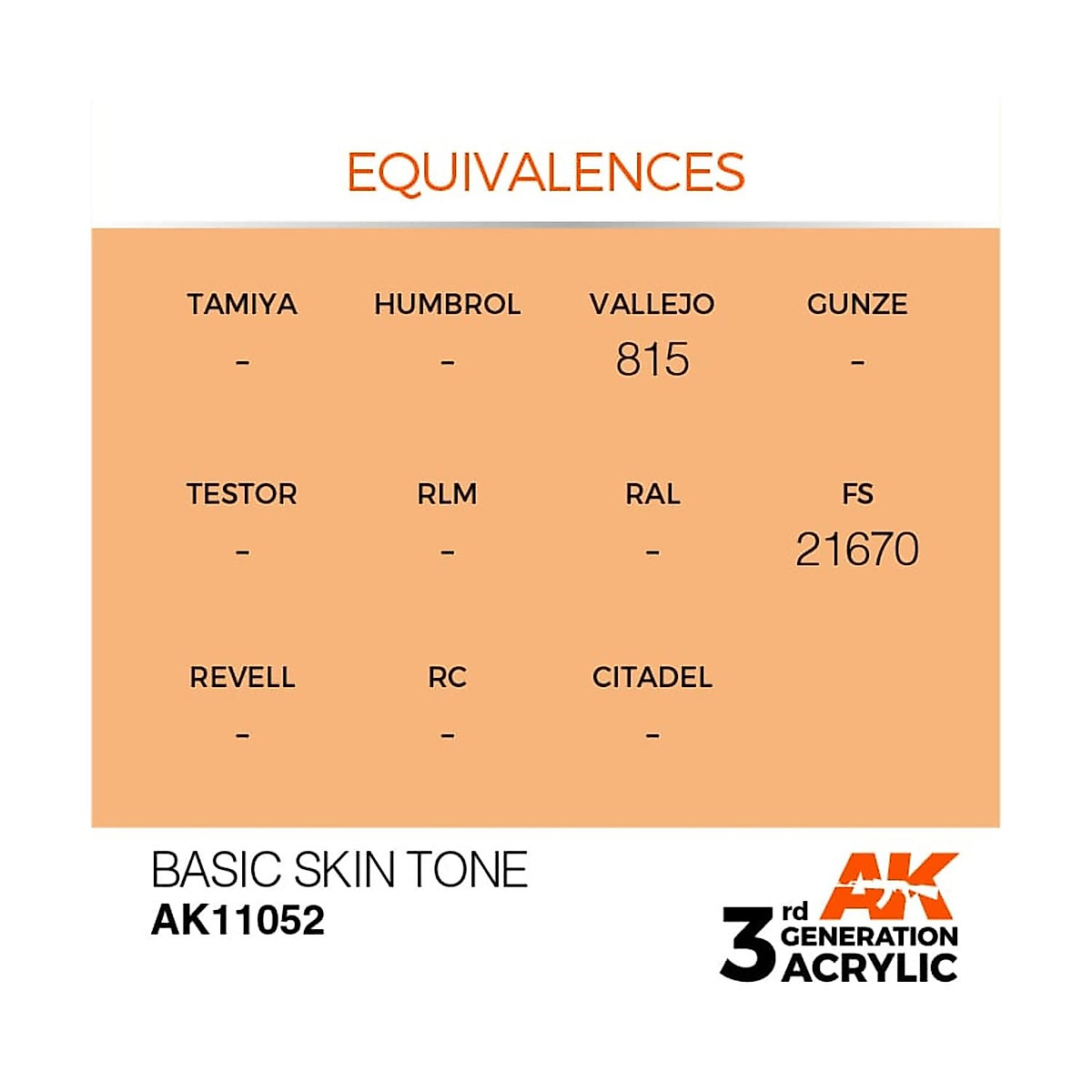 AK Interactive 3rd Gen Acrylic Basic Skin Tone 17ml