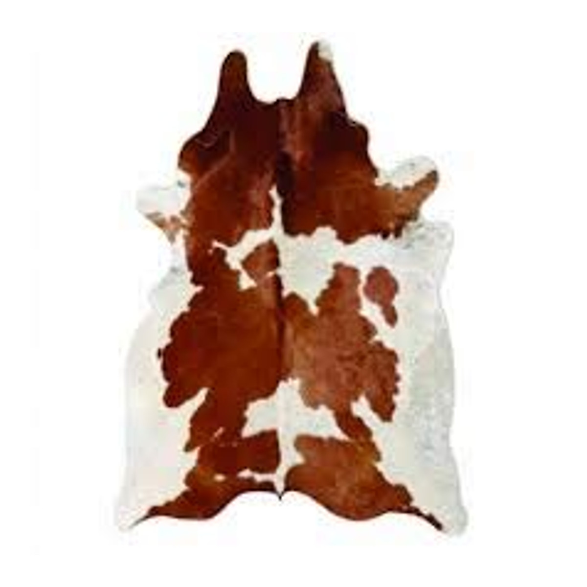 Brown and White Cowhide Rug Natural Cow Skin Cow Hide Leather Area Rug Hair On, Small 5 ft X 3 ft Premium Brown White Shed Free Natural Hide