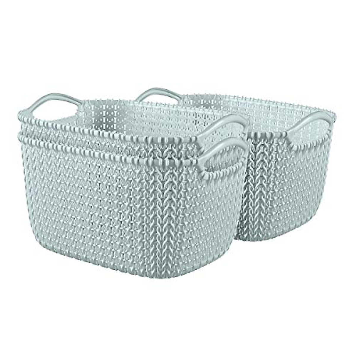 Curver Basket Knit Rectangular 19L in Blue, 19 Litre