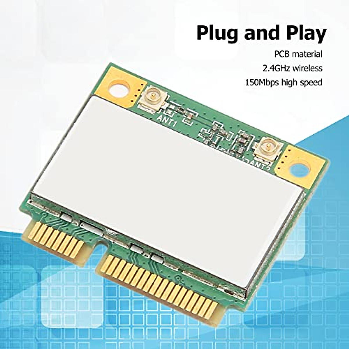 Septpenta Mini PCIE Card is Compatible with Win XP Vista Windows 7 Windows 8 Windows 8.1 Windows 10 32 64 Bit, 150MBps High Speed Transmission, 2.4Ghz Wireless Card with 2 Screws for Laptops