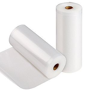 FungLam Vacuum Sealer Bags - 2 Pack 8" x 50' Commercial Grade Sealer Saver Rolls for Foodsaver and Sous Vide (Total 100 feet)