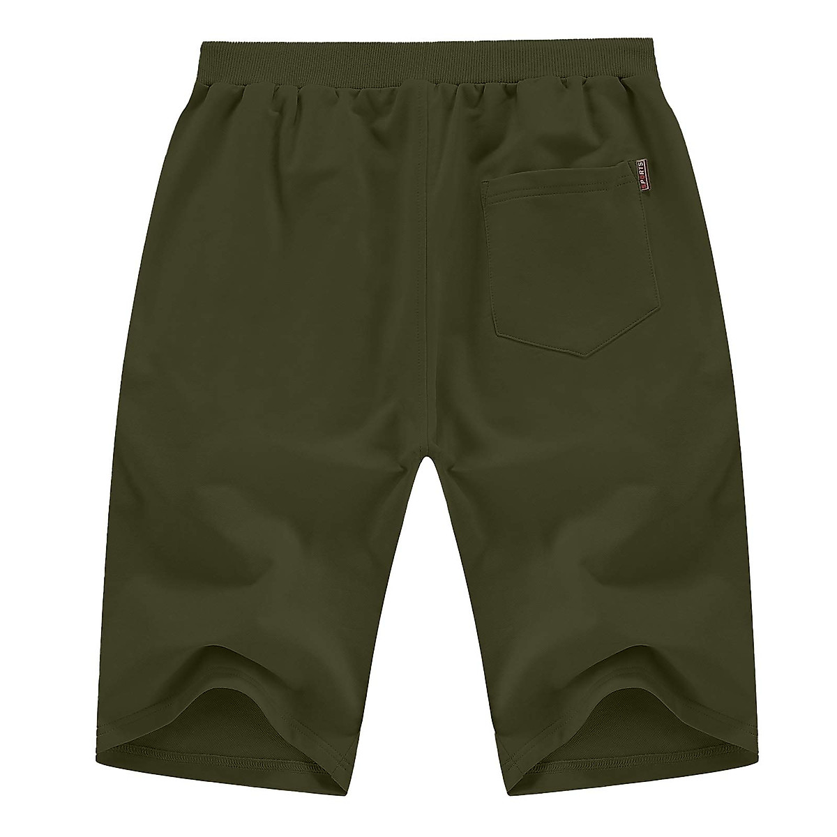 YTD Men's Shorts Casual Classic Fit Drawstring Summer Beach Shorts with Elastic Waist and Pockets 3XL Army Green
