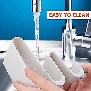 Pot Lid Organizer - Plastic Pot Lid Holder - 3-layer Storage Rack - Small and Compact Pot Lid Stand (4.7"W) in Cabinets or Kitchen Countertops - White