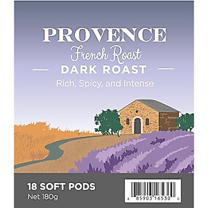 Wolfgang Puck Coffee, Provence French Roast Gram Coffee, 9.5 Gram Pods, 18 Count
