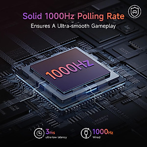 EasySMX X20 Wireless Gaming Controller with RGB Backlit, 2-Stage Hall Effect Stick, 1000Hz Polling Rate, 6-Axis Gyro on Multi-Platform, Mech Buttons- Compatible with PC/Switch/Steam/Android