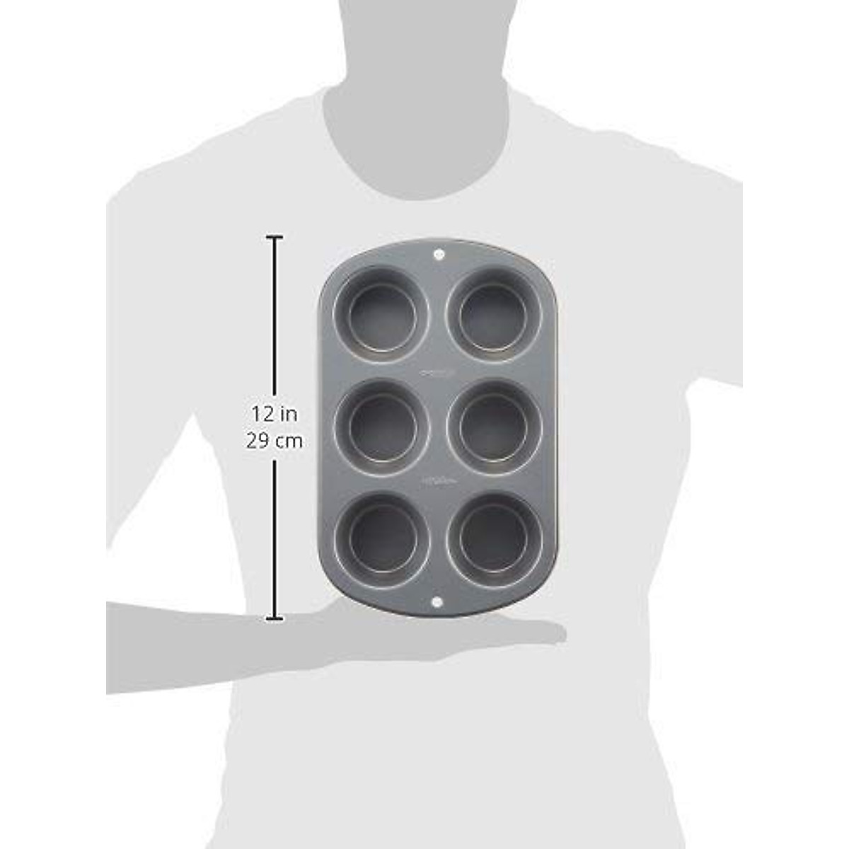 Wilton Recipe Right Muffin Pan, For great Muffins, Cupcakes, Breakfast Potato Egg Cups and so Much More, 6-cups