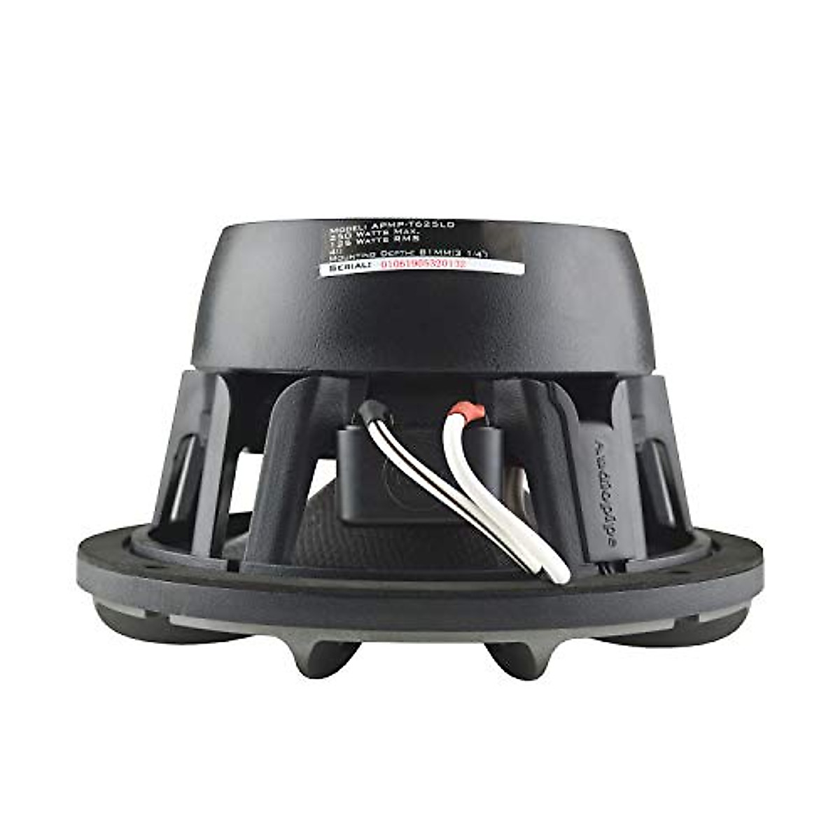 Audiopipe APMP-T625LD 6.5 Inch 250 Watt Max, 4 Ohm Marine Audio 2 Way Coaxial Stereo Speaker with LED Lights and 1.2 Inch Kapton Voice Coil, Silver