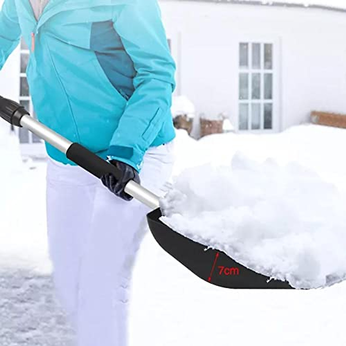 DHliIQQ Snow Shovel for Winter, Emergency Snow Shovel Portable Lightweight Sport Utility Detachable Shovel for Driveway Car Emergency Home Garden Camping Beach