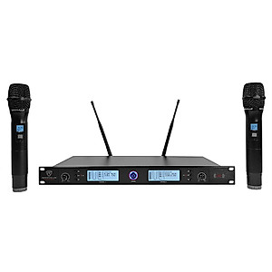 RockvilIe RWM3300UA Dual Handheld Microphones for Church Sound Systems