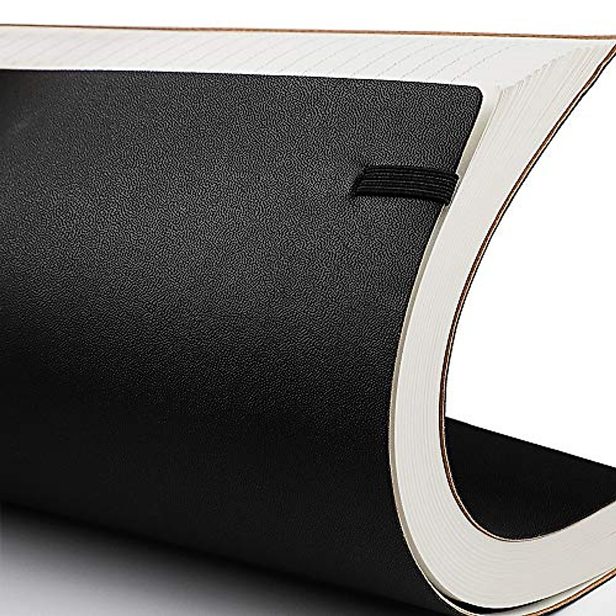 AHGXG B5 College Ruled Notebook Softcover Journals (2-Pack) Large Composition Notebook 7.6 x 10 inch with Thick 100gsm Lined Paper, Total 408 Numbered Pages, Black Green