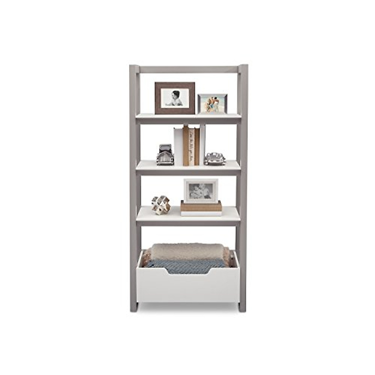 Delta Children Ladder Shelf, White/Grey