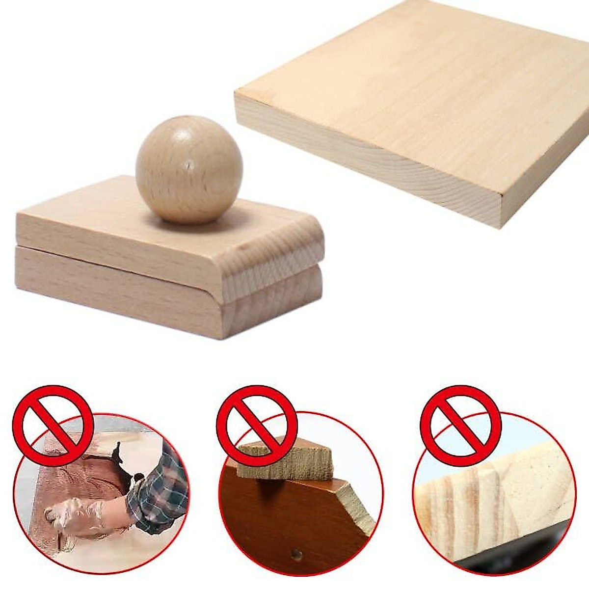 ANFU Wooden Clips for Hanging Tapestry, Clips for Display Quilt, Wood Wall Clip for Hanging Rugs Fabric use by Home Decor, Easy to Hang and Adjust (4, Beechwood)