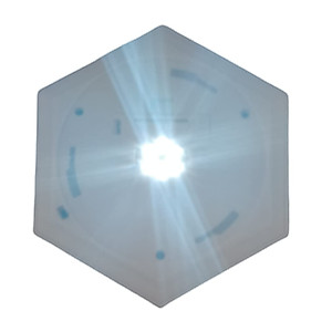 2 pcs 6x6 Base White Color Solar Post Cap Light Hexagon with Six Super Bright SMD LED Bulbs