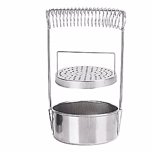 Pssopp Paint Brush Washer Oil Painting Pen Straight Washing Barrel Holder Stainless Steel Paint Brush Cleaner Filter Screen Holder for Artists