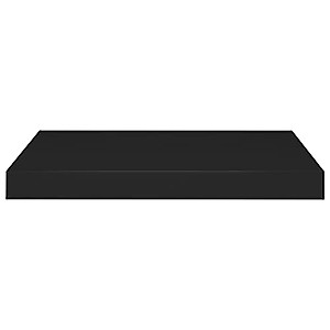 WIFESE 20x9x2 IN Black Floating Shelves 2-Set Wall Shelves Hanging Shelves Decor Aesthetic Book Shelf for Wall with Invisible Brackets MDF Material for Bathroom Living Room and Bedroom Easy to Install