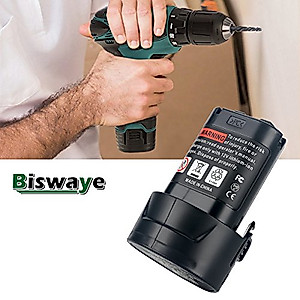 Biswaye 2Pack 3.0Ah 10.8V BL1014 Battery Replacement for Makita 10.8V-12V Max Lithium ion Battery BL1013 194550-6 194551-4 195332-9 CL100DW DF330D FD01ZW