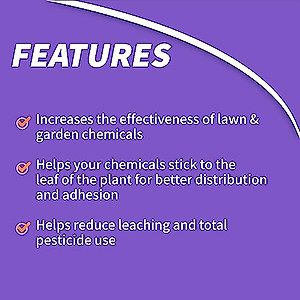 Bonide Turbo Spreader Sticker, 8 oz Concentrate, Help Garden Products Stick to Plants, Increase Coverage and Penetration