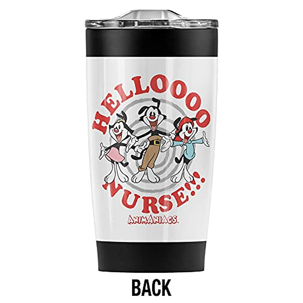 Logovision Animaniacs Hello Nurse Stainless Steel Tumbler 20 oz Coffee Travel Mug/Cup, Vacuum Insulated & Double Wall with Leakproof Sliding Lid | Great for Hot Drinks and Cold Beverages