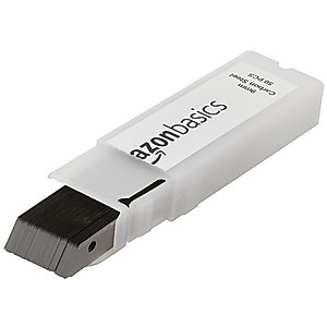 Amazon Basics 9mm (13-Point), Carbon Steel Snap Off Blades, 100/box