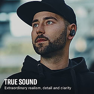 YAMAHA TW-E5B True Wireless Earbuds, Bluetooth Headphones, Premium Sound, CVC Clear Voice Capture, Ambient Sound, IPX5 Water Resistant for Sport (Black)