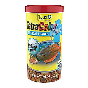 Tetra ColorPlus Fish Food Flakes, Tropical Flakes With Natural Color Enhancers, 7.06 Ounce