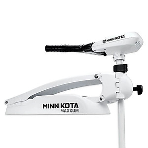 Minn Kota 1363421 Riptide Maxxum Saltwater Hand-steer Bow-Mount Trolling Motor with Latch & Door Bracket, 55 lbs Thrust, 52" Shaft