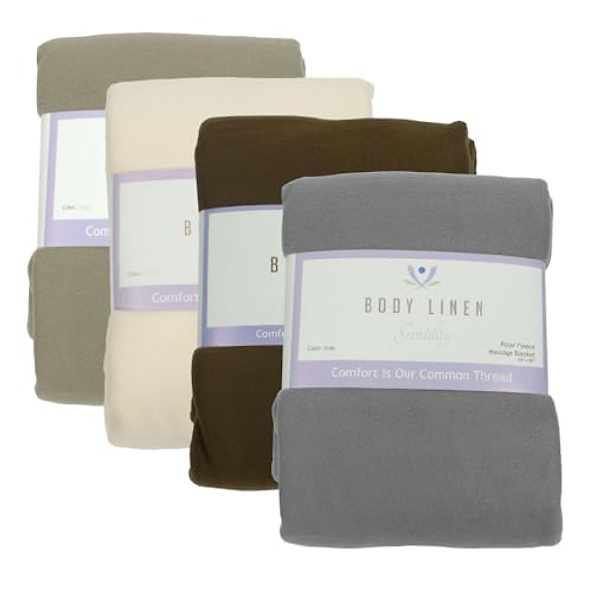 Body Linen Gentility™ Polar Fleece Massage Table Blanket, Warm, Cozy and Plush Spa Blankets. Create That Perfect Atmosphere. 54 x 80 inches, 100% Polyester - Bluish Grey