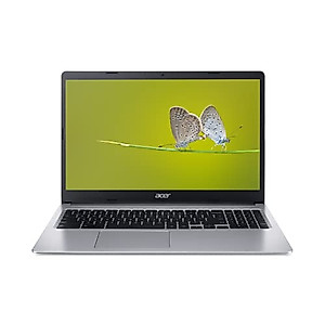 acer 2023 15" HD Premium Chromebook, Intel Celeron N Processor 2.78GHz Turbo Speed, 4GB Ram, 64GB SSD, Ultra-Fast WiFi Up to 1700 Mbps, Full Size Keyboard, Chrome OS, Arctic Silver Color-(Renewed)