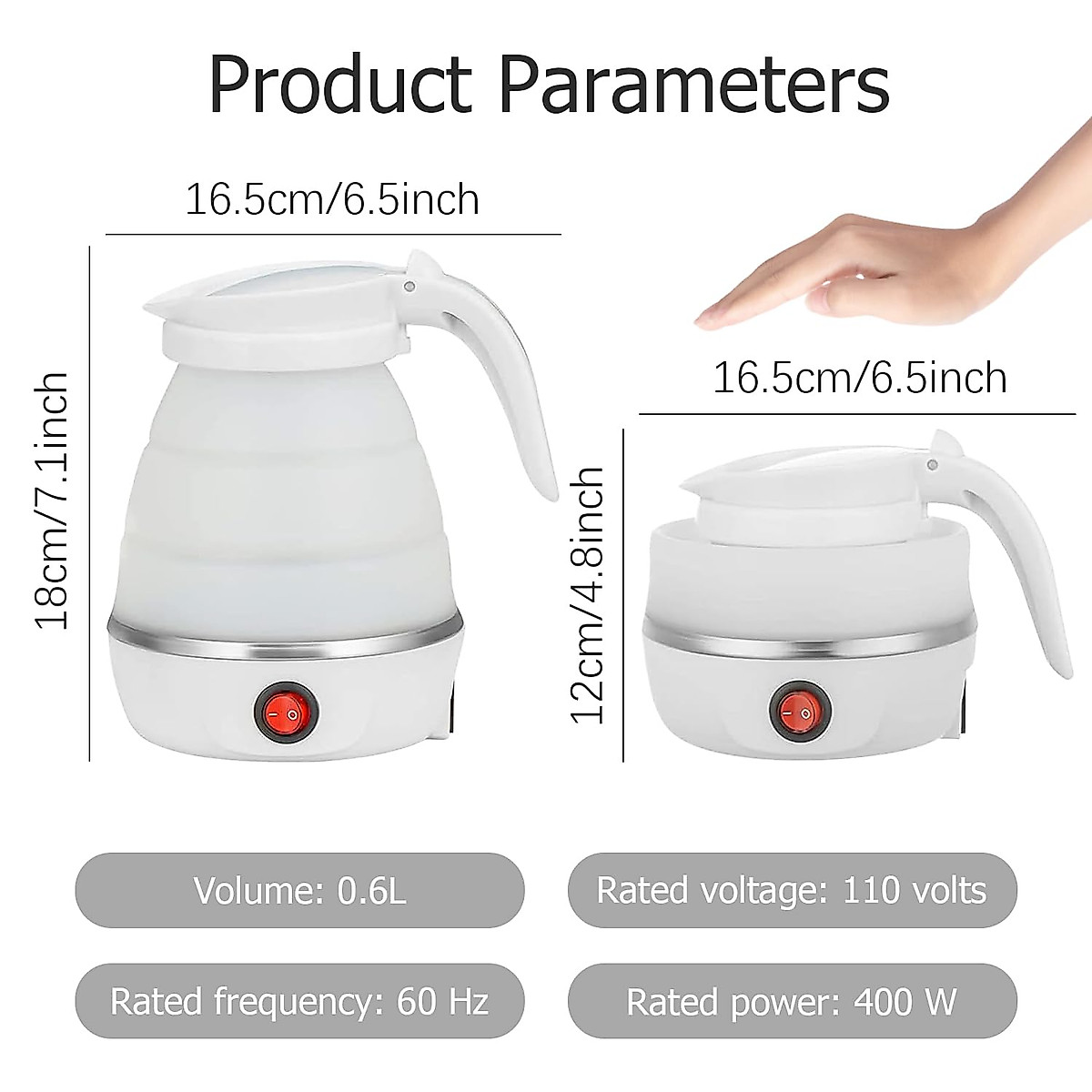 Grehge ctric Travel Kettle-Portable and Convenient Food Garden Sculpture Outdoor Decoration