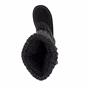 MUK LUKS Women's Cheryl Boot, Jet Black, 10
