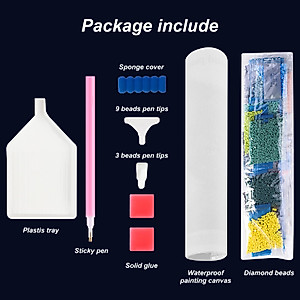 Stalente Diamond Painting Kits for Adults, 5D DIY Diamond Art Kits for Beginners Round Full Drill Diamond Painting for Home Wall Decoration Gift 12×12inch, Sun and Moon