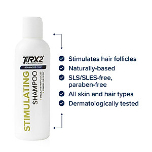 TRX2 Stimulating Shampoo - Enhanced Cleansing & Tonifying - Caffein, Biotin and Soya Bean - Paraben Free [6.7 oz]