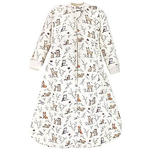 Hudson Baby Unisex Baby Premium Quilted Long Sleeve Sleeping Bag and Wearable Blanket, Enchanted Forest, 6-12 Months