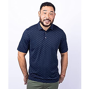 Cutter & Buck Virtue Eco Pique Tile Print Recycled Mens Polo, Chelan, XXL