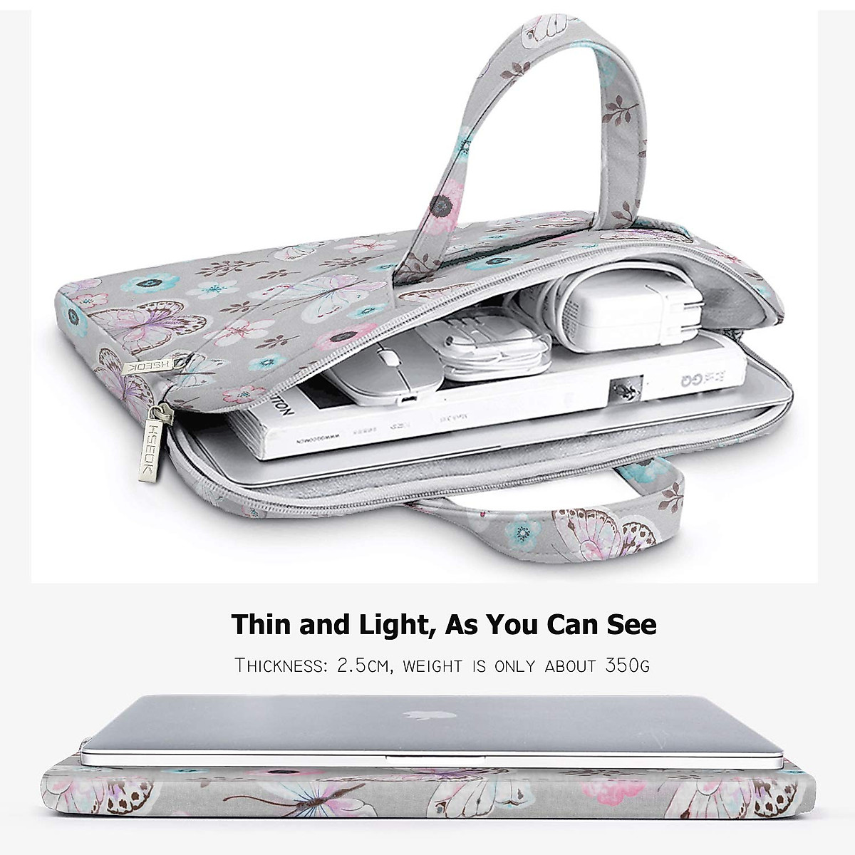 Laptop Shoulder Bag 13 13.3 14 Inch Case Compatible with MacBook Pro 14 2025-2021 M4/M3/M2/M1, Mac Air/pro 13-13.3 Inch and Most Popular 13-14 Notebooks,Spill-Resistant Briefcase,Butterfly