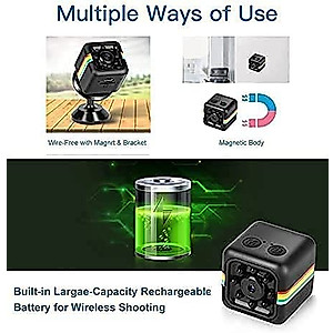 WiFi Wireless Camera Mini Hidden Spy Home Security Camera Small Cam,Home Camera for Pet/Baby,Outdoor/Indoor Camera Wireless,for Mobile Phone Applications in Real Time
