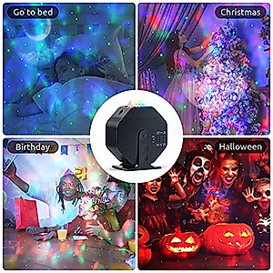 Star Projector Galaxy Light, 270°Rotating Night Light Projector, Starry Night Light Galaxy Projector with Bluetooth Speaker Remote Control Timer for Adult Bedroom Birthday Party Gifts