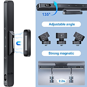 WILLED 3W Dimmable Mirror Lights,3 Colors Adjustable Wall Light with 120 LED,Touch Control,2000mAh Rechargeable Battery Makeup Light, Magnetic Stick Light Bar for Cabinet,Kitchen,Closet,Bedside,Desk