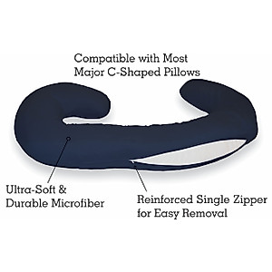 The Daisy Bee New Microfiber Zippered Replacement Maternity Body Pillow Cover (Blue)