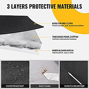 BougeRV 48 Quart Insulated Protective Cover, 12 Volt Portable Refrigerator Cover for BougeRV CR45 Fridge, Portable Refrigerator Bag for Dual Zone Refrigerator (Refrigerator NOT Included)