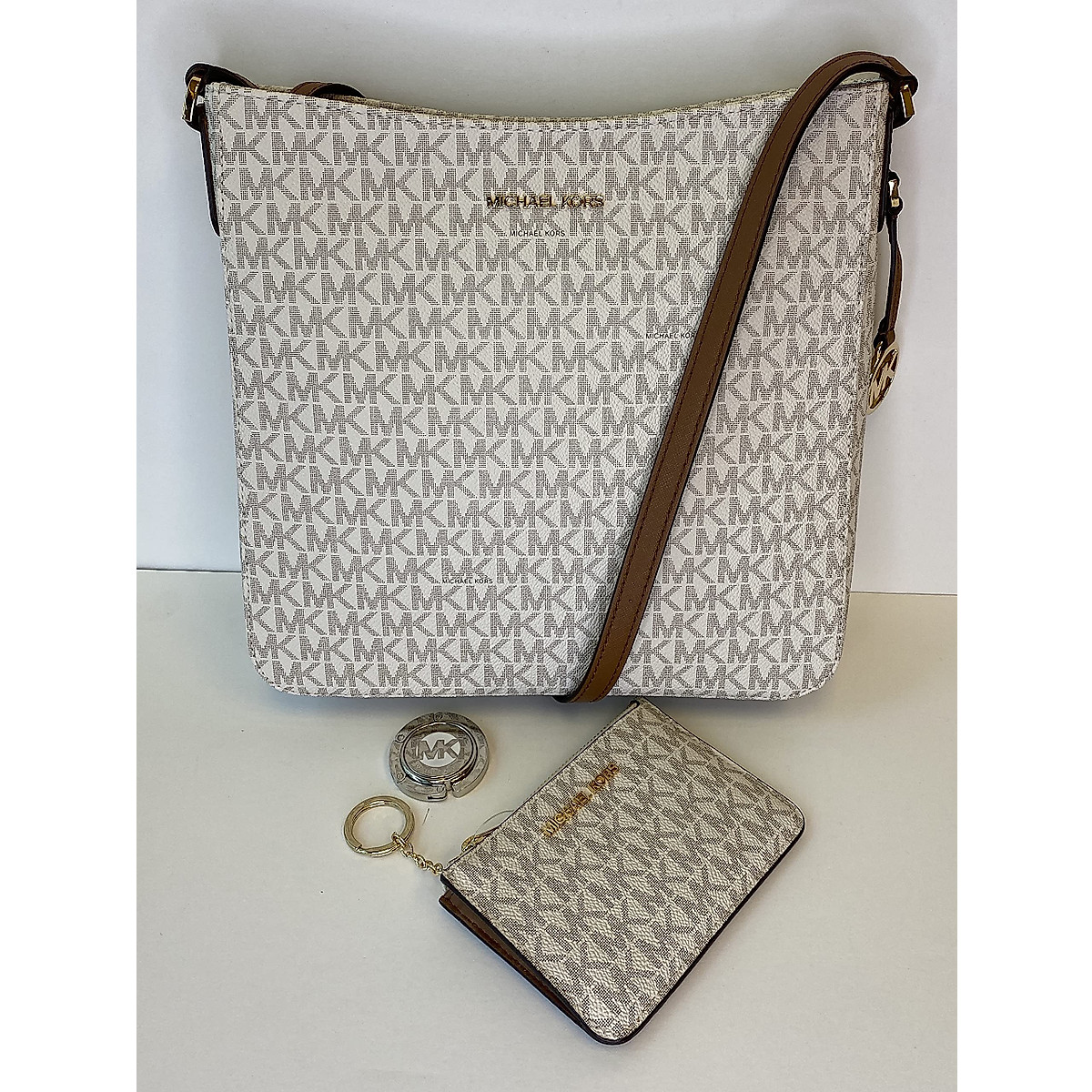 Michael Kors Messenger, Signature Mk Vanilla