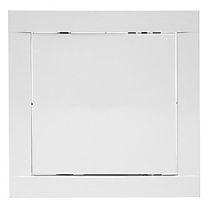 6" x 6" White Access Panel Door Opening Flap Cover Plate - Plumbing, Electricity, Alarm Wall Access Panel for Drywall - Box Door Lock - Door Latch - Size/Color (6 x 6, White)