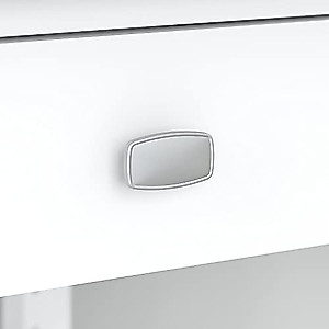 Bush Furniture Broadview L Shaped Computer Desk with Storage, 60W, Pure White