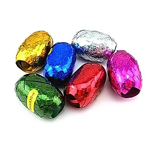 HONBAY Pack of 6 Mix Color Crimped Rugby Shape Balloon Ribbon Roll Gift String Wrap Ribbon