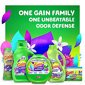 Gain + Odor Defense Laundry Fabric Softener Liquid, Super Fresh Blast Scent, Pack Of 4 (48 Loads Ea, 192 Total), He Compatible
